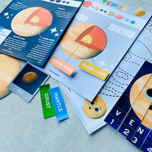 Venus Activity Pack Solar System Busy Book Pages Outer Space Learning ...