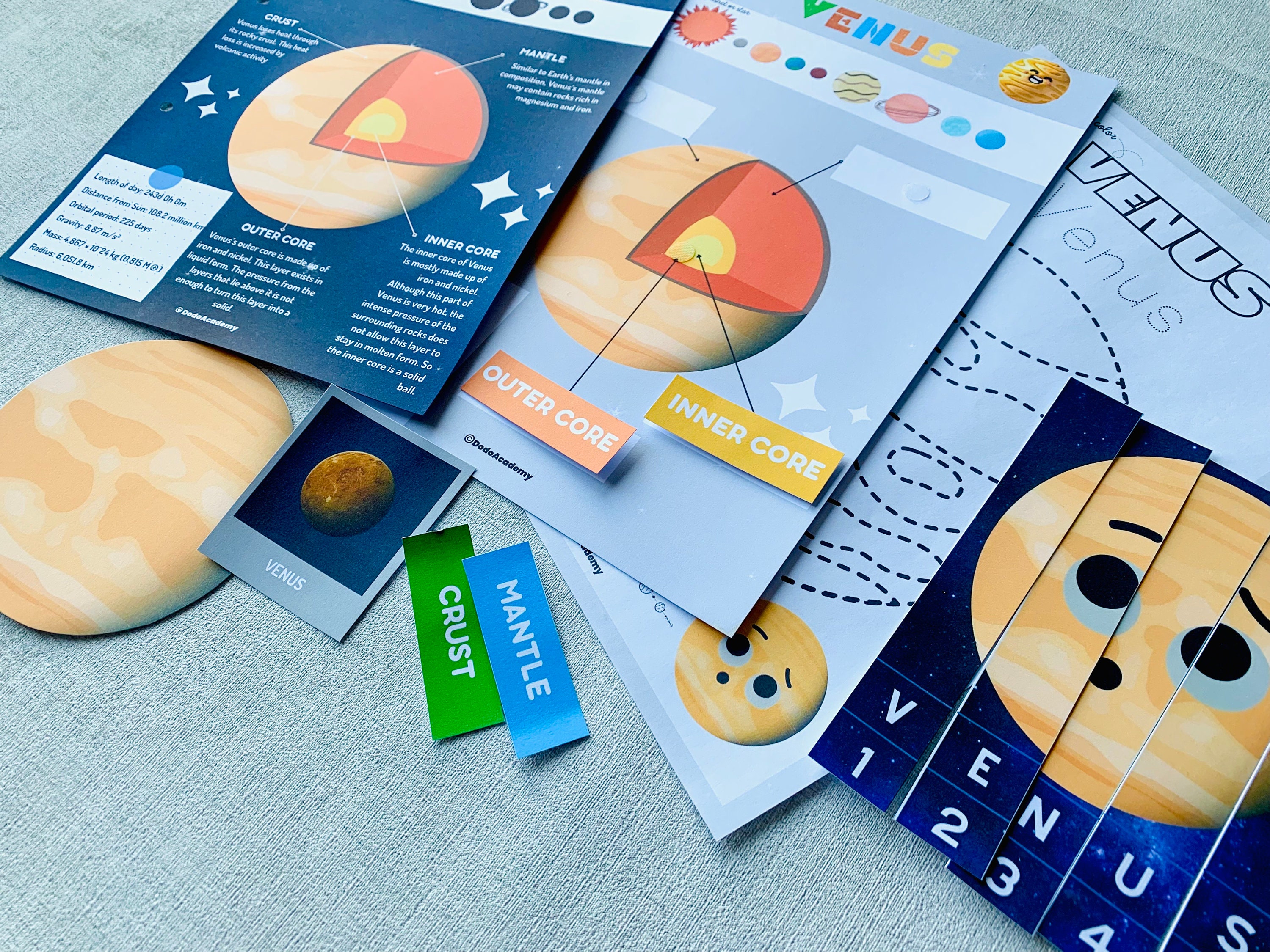 Venus Activity Pack Solar System Busy Book Pages Outer Space - Etsy