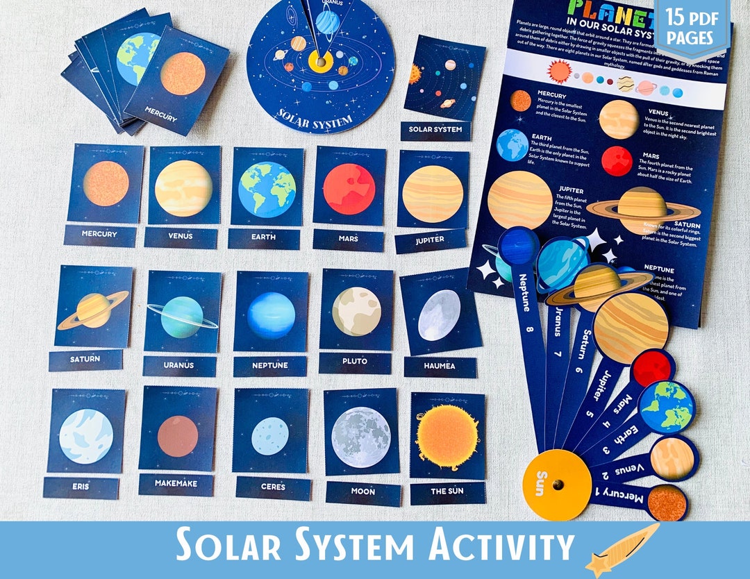 Solar System Flash Cards: Astronomy Learning Binder (PDF) - Etsy