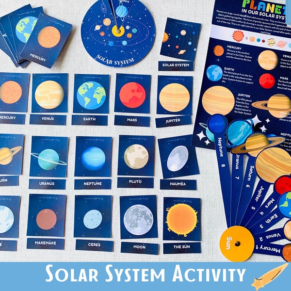 Solar System Flash Cards - Etsy UK