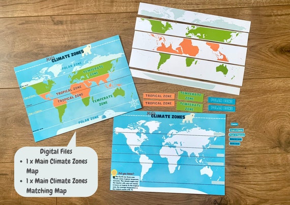 Main Climate Zones Printable Activity Pack World Geography | Etsy