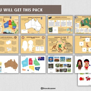 Australia Continents & Oceans Printable Activity Pack World Geography ...