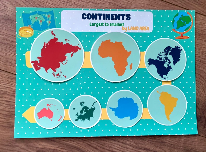 Continents Printable Activity Pack World Geography Busy Book Map ...