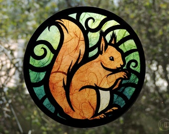 Stained Glass Squirrel | Etsy Australia
