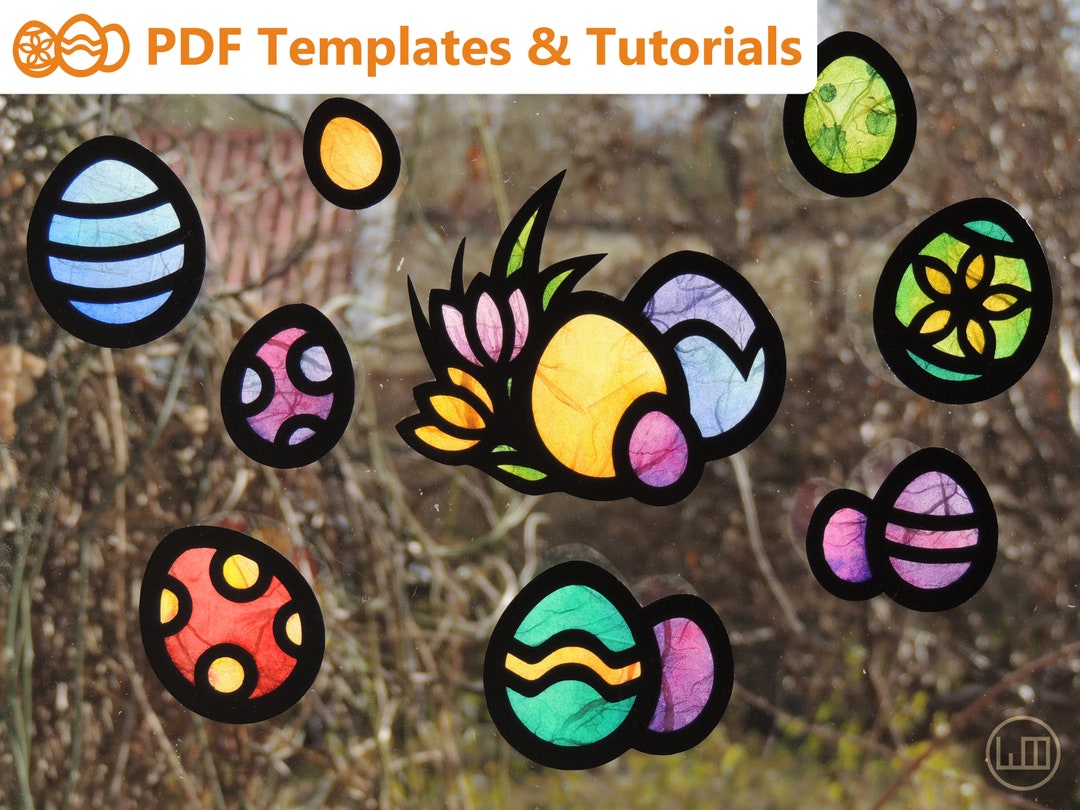 PDF Easter Egg Suncatcher Papercraft Download Pattern and Step by Step ...