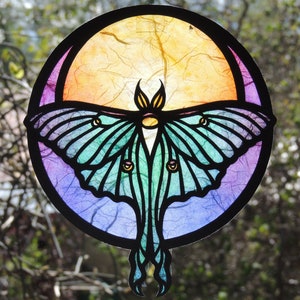 Luna Moth Papercraft Suncatcher Moons Grace With | Etsy