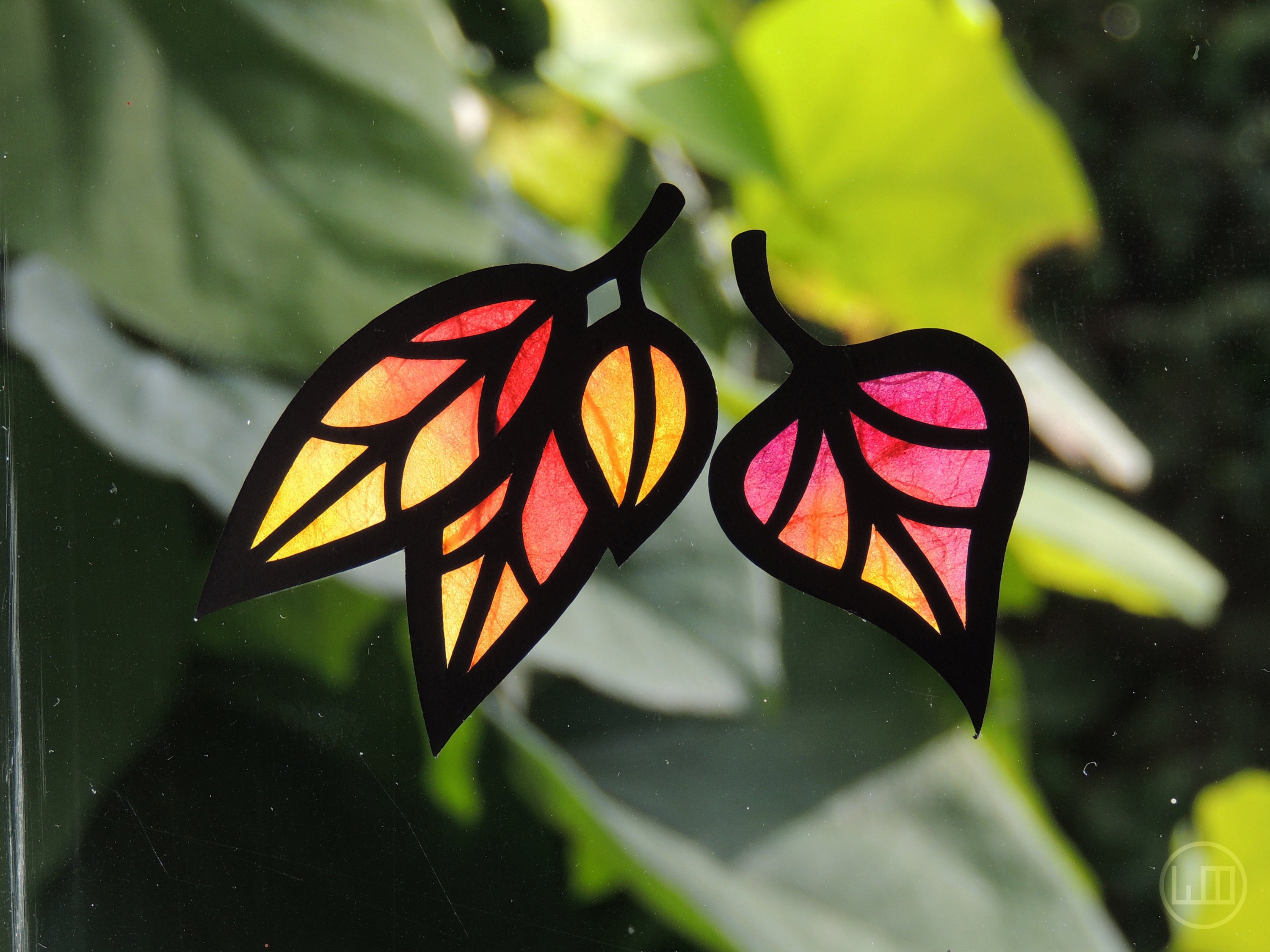 Autumn Leaves Papercraft Suncatcher Dancing Leaves 9 - Etsy