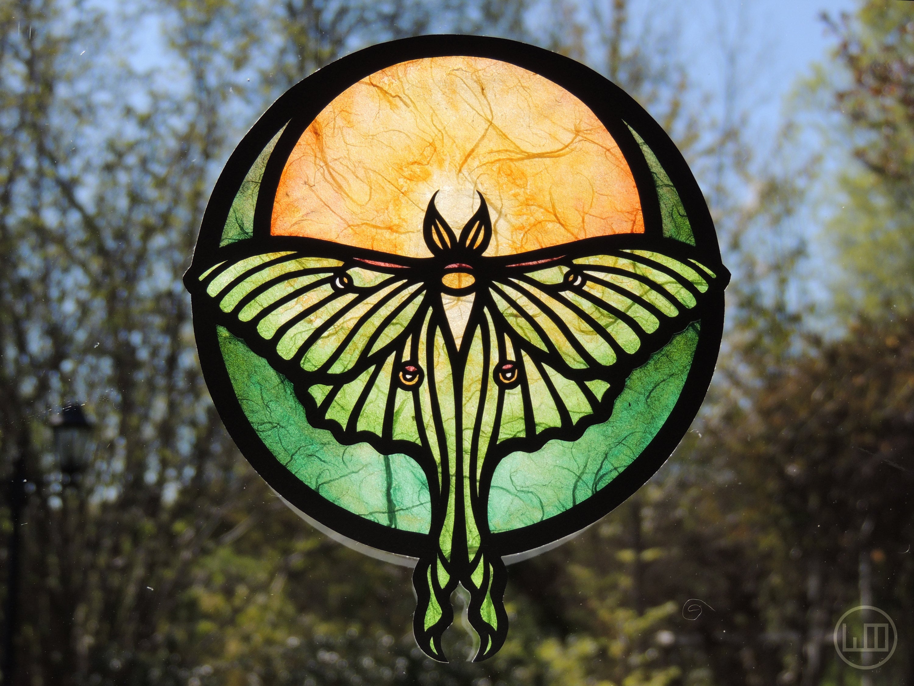 Luna Moth Papercraft Suncatcher Moons Grace - Etsy
