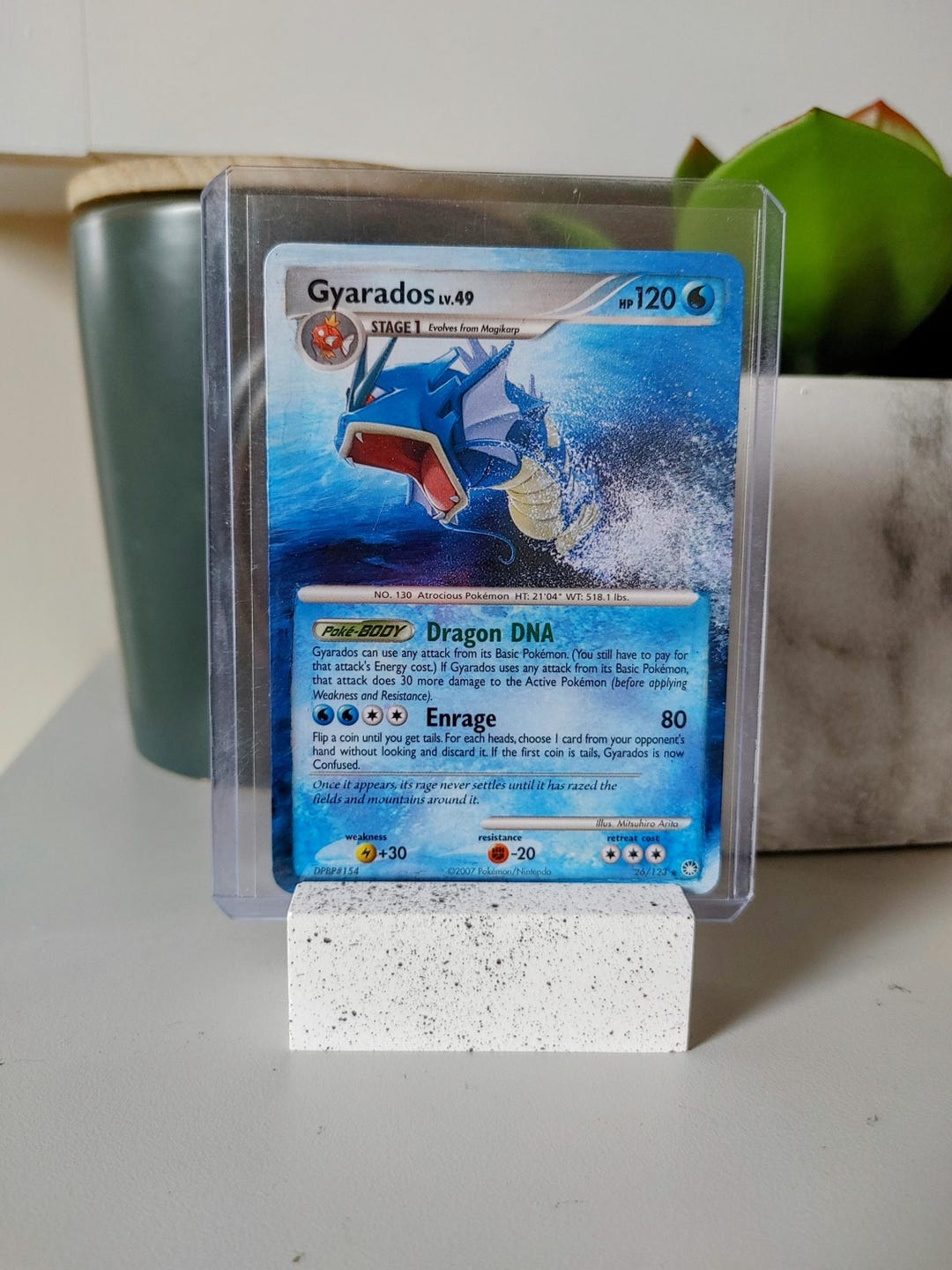 Gyarados Painted Pokemon Card- Pokemon Wall Art, Custom Trading Card ...