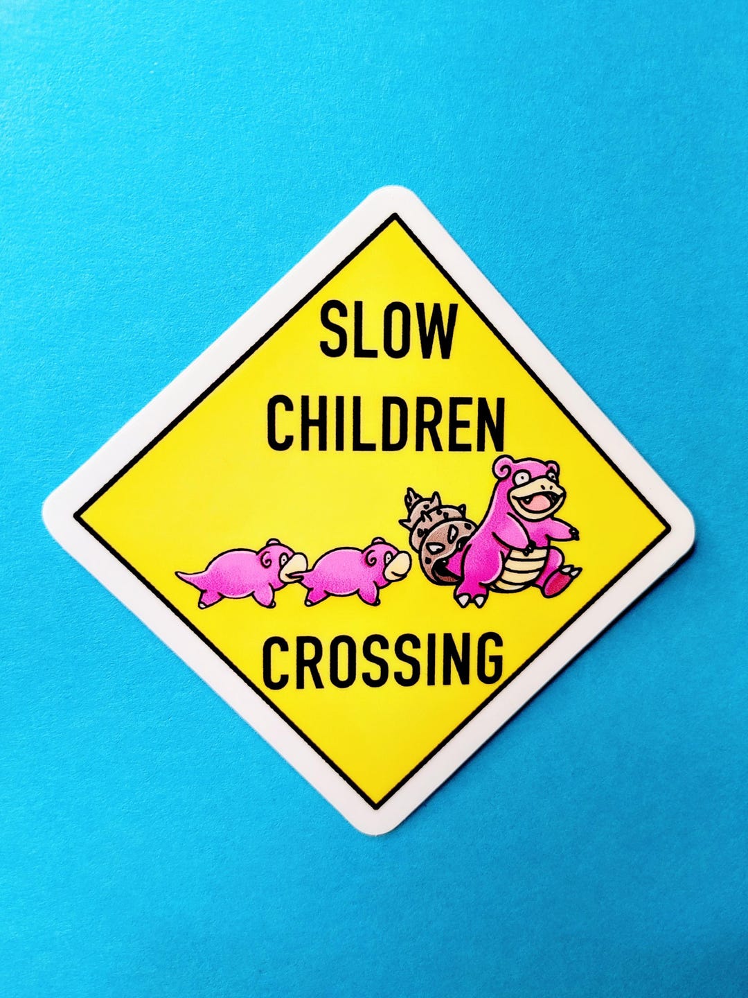 Slow Children Crossing Sticker Pokémon Sticker, Waterproof Sticker ...