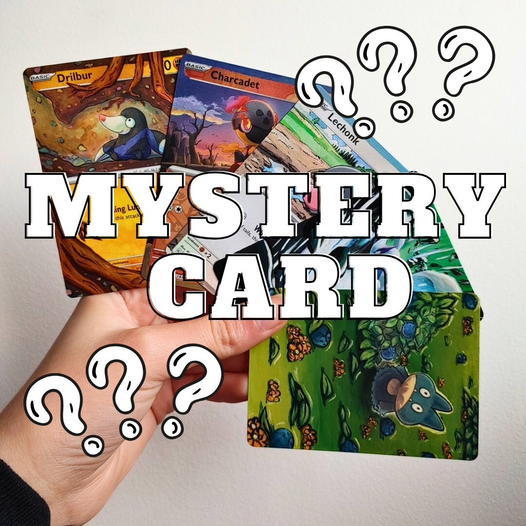 MYSTERY CUSTOM Painted Pokemon Card Pokemon Gift, Pokemon Art, Custom ...