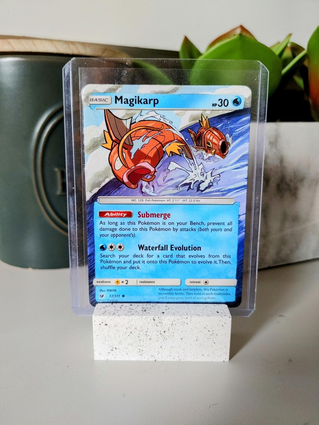 Magikarp Painted Card- Custom Trading Card, Wall Art, Video Game Art ...