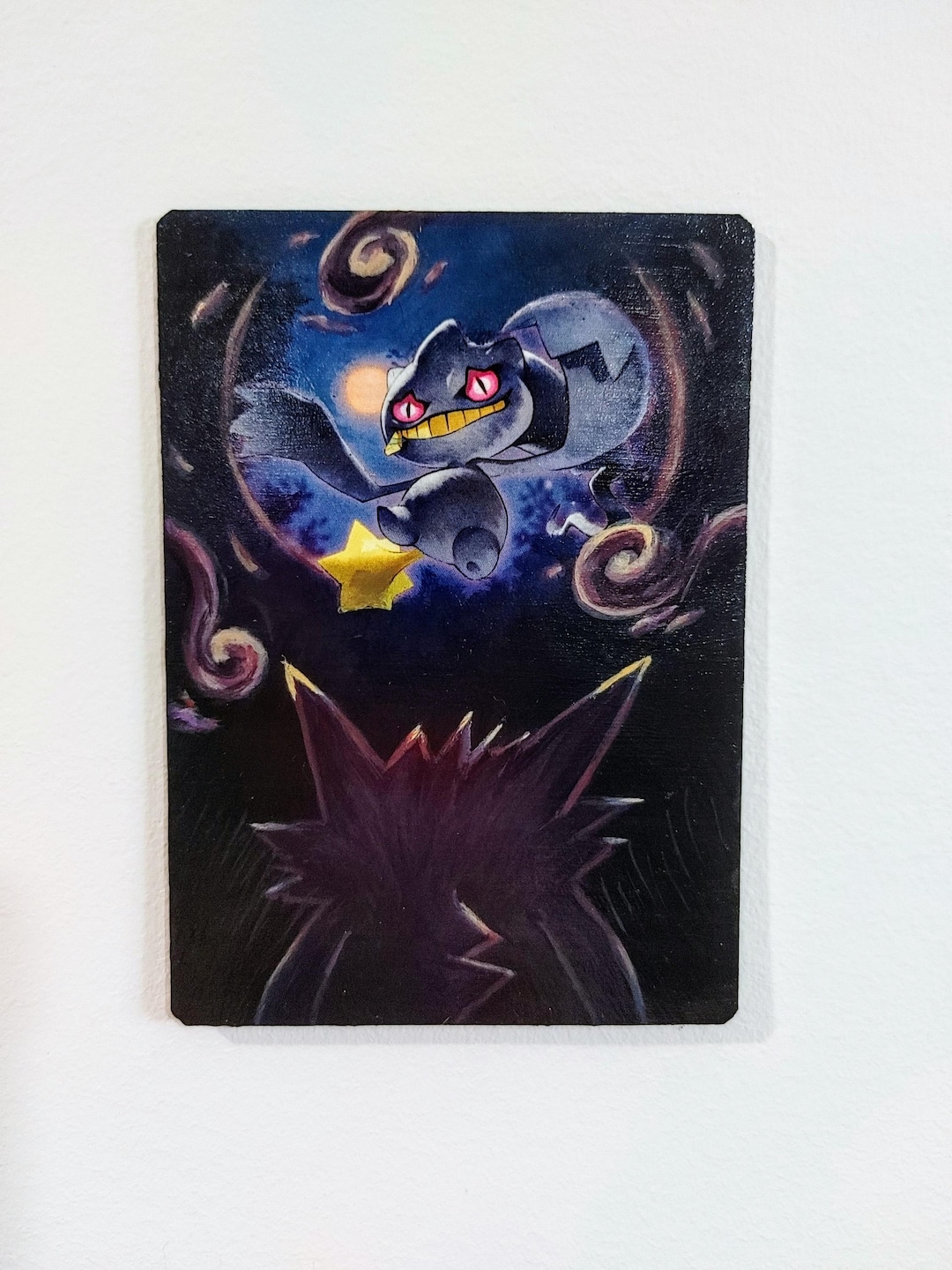 Banette and Gengar Painted Card- Collectible Card, Custom Trading Card ...
