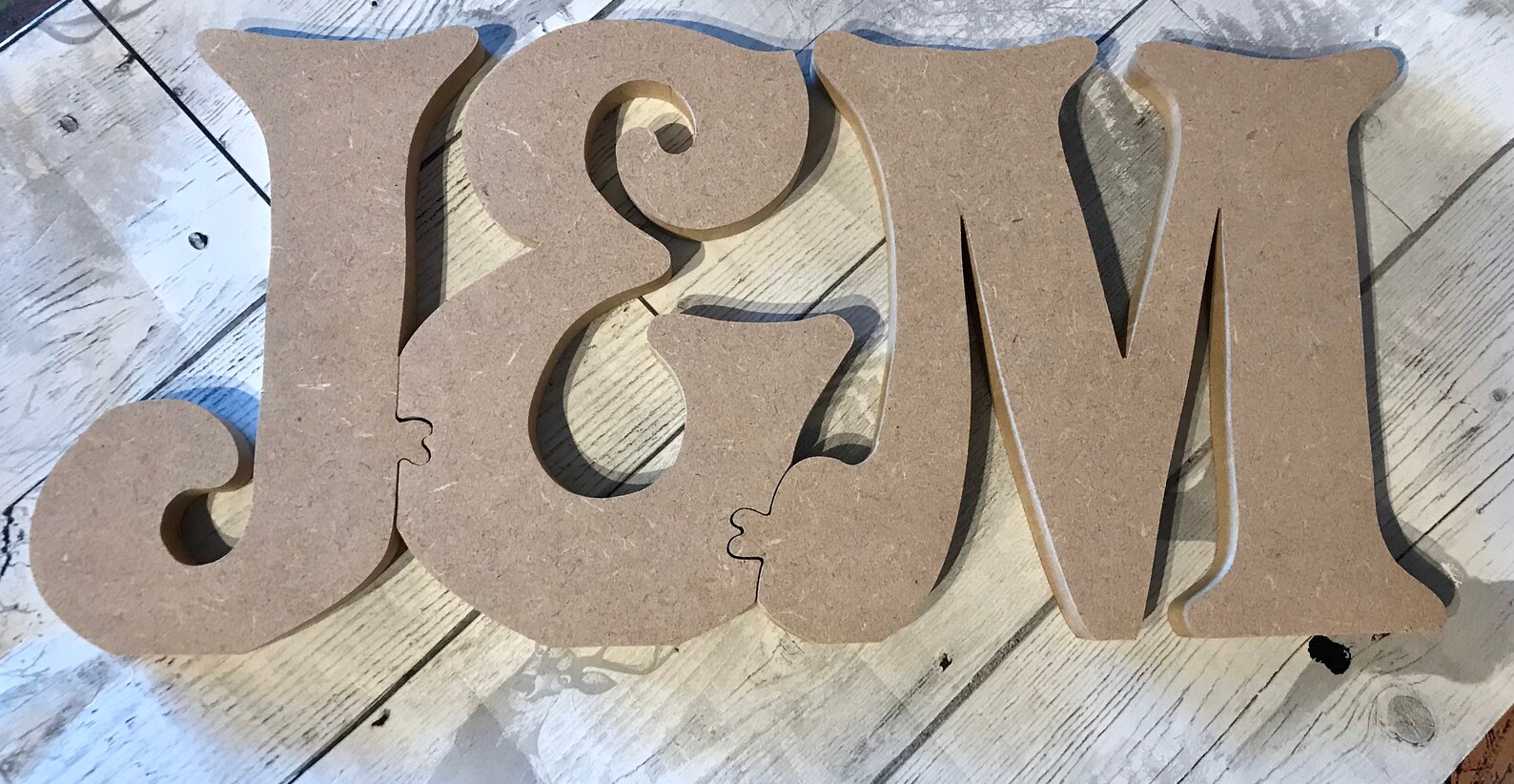 Jigsaw Letters Initials Numbers 18/20mm Mdf Freestanding - Etsy