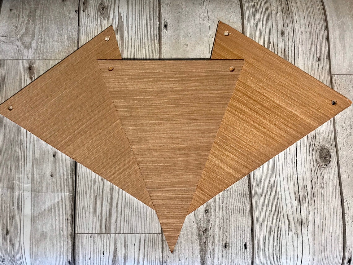 Triangle Mdf/plywood Bunting With 2 X Drill Holes Wooden - Etsy