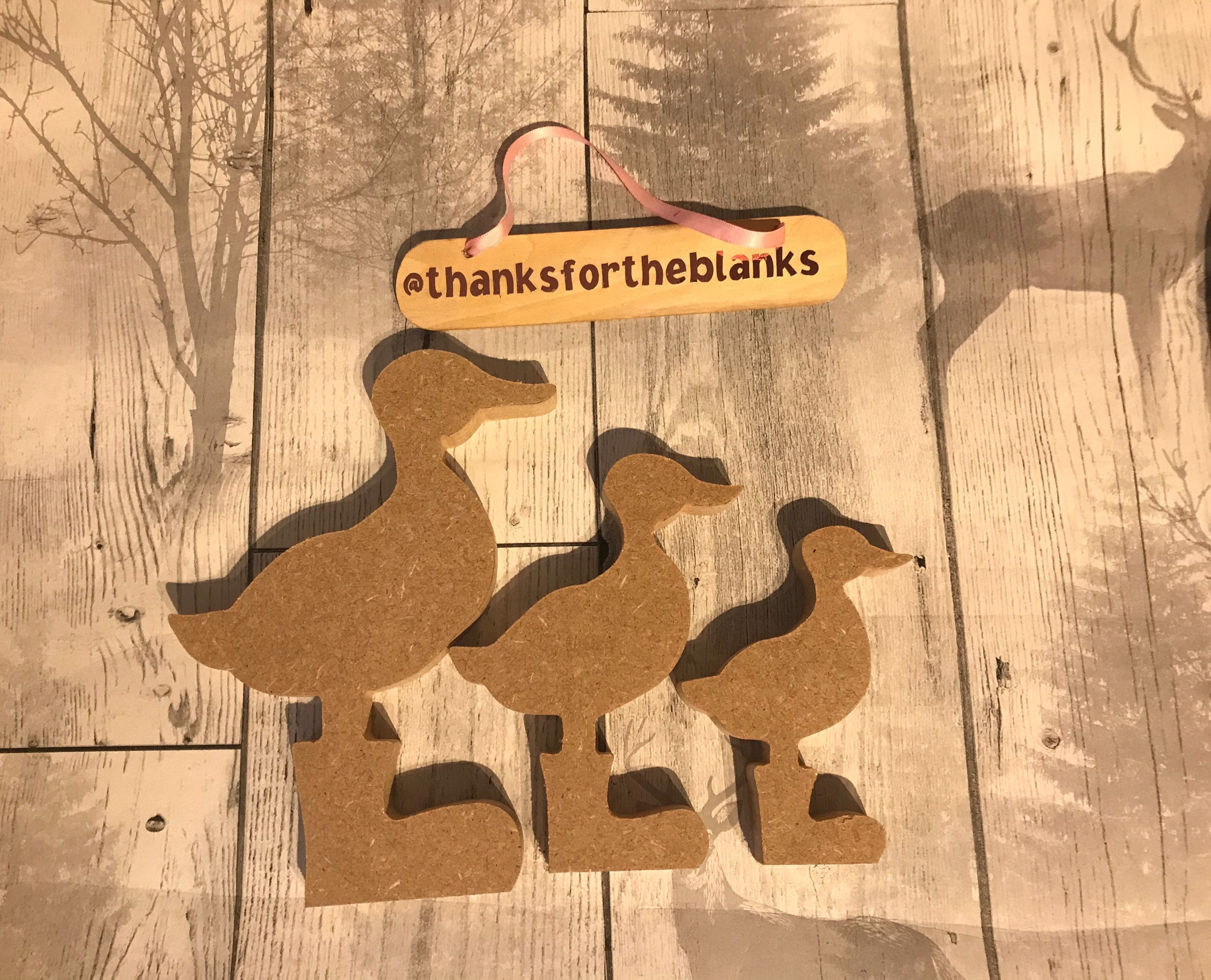 Duck, Wellies, Duck Family Freestanding MDF Blank, Craft Blanks ...