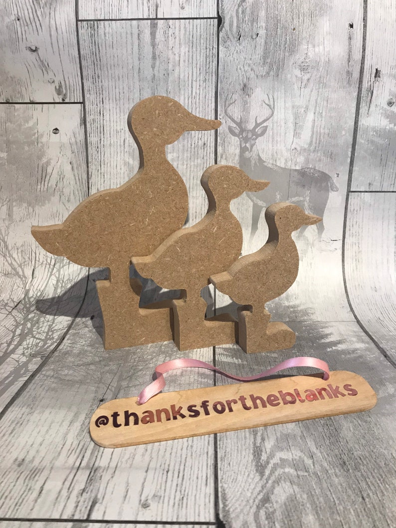 Duck, Wellies, Duck Family Freestanding MDF Blank, Craft Blanks ...