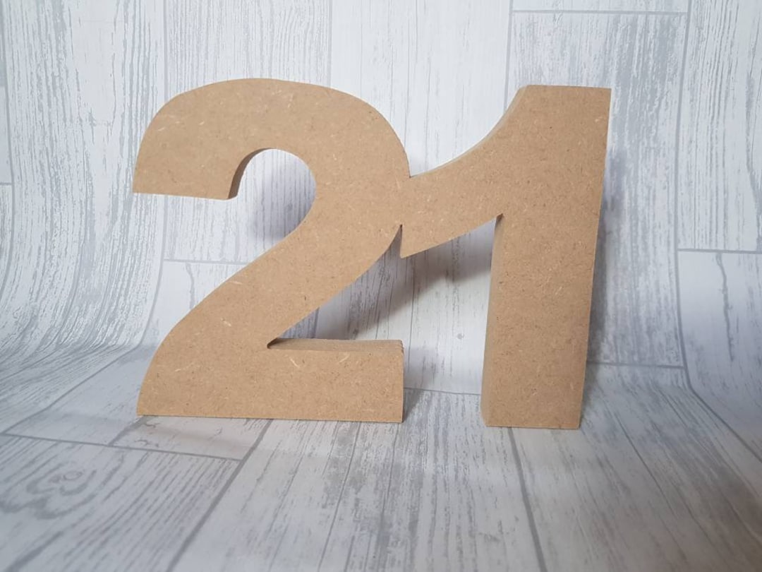 Number, Age, Freestanding MDF Blank, Craft Blanks, Handcut Craft ...