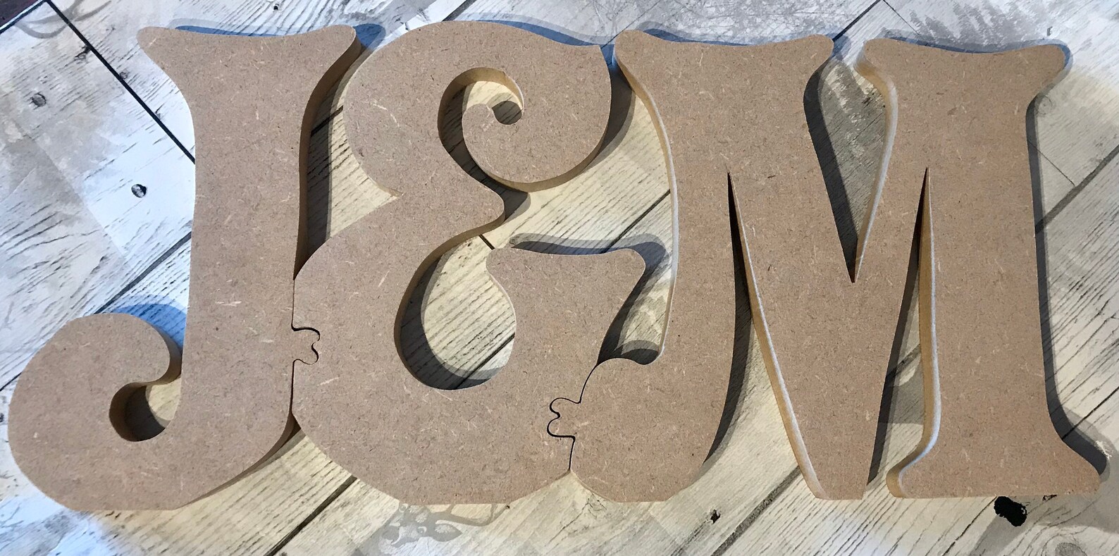 Jigsaw Letters Initials Numbers 18/20mm Mdf Freestanding | Etsy