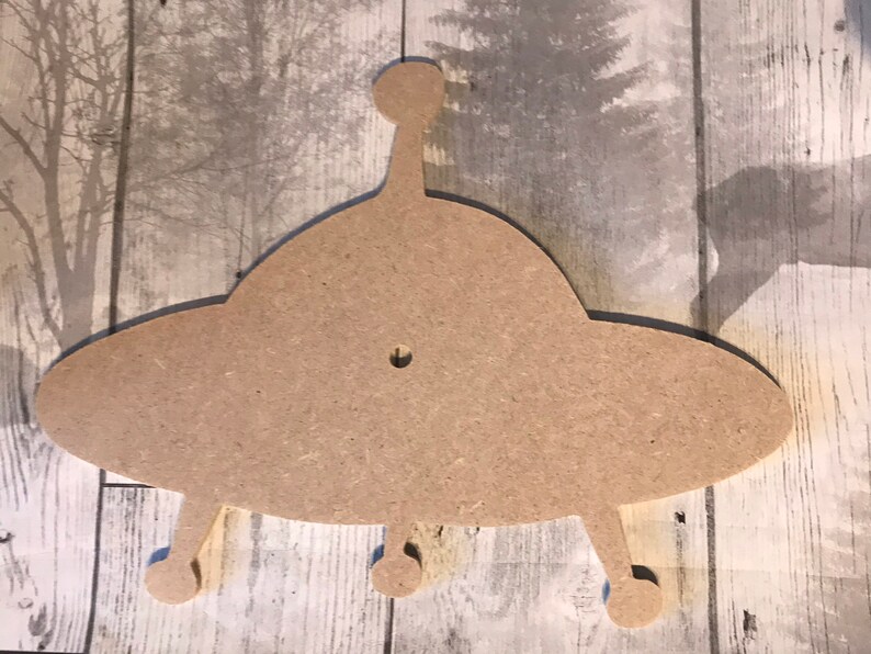 Alien Ship UFO Space Theme Shaped Clock Blanks Mdf Clock - Etsy
