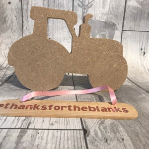 Tractor Vehicle Freestanding MDF Blank Craft Blanks - Etsy