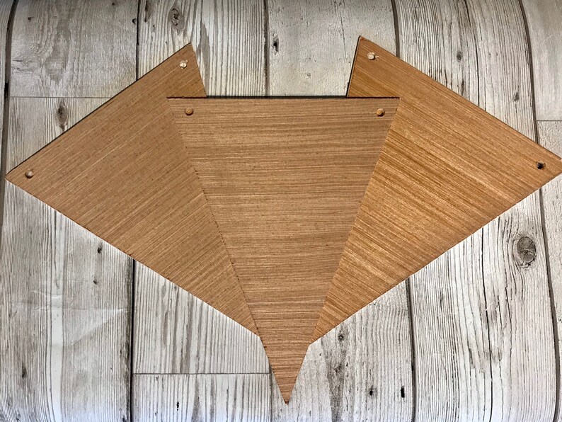 Triangle Mdf/plywood Bunting With 2 X Drill Holes Wooden - Etsy