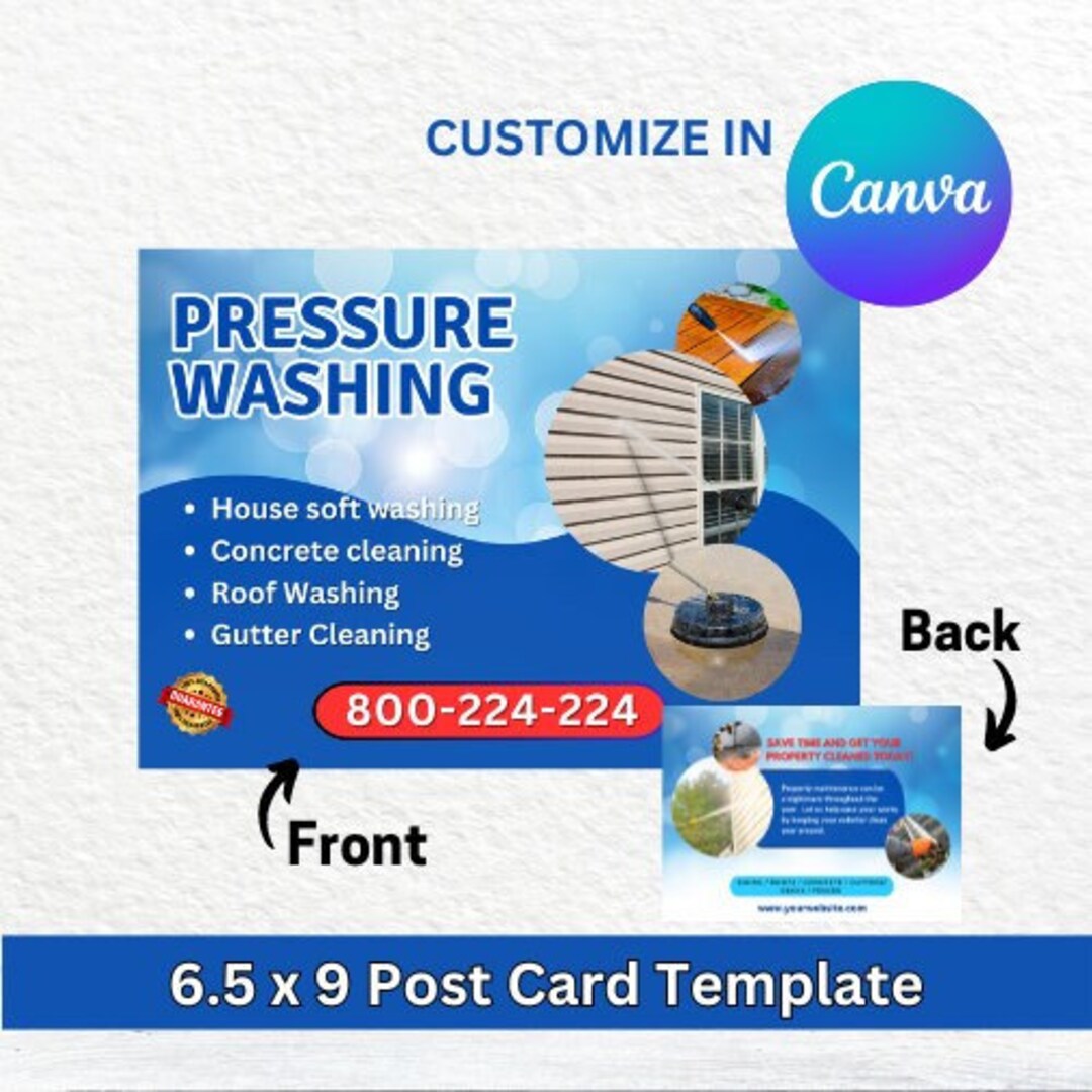 Pressure Washing EDDM Postcard Template, Power Wash Service Template ...