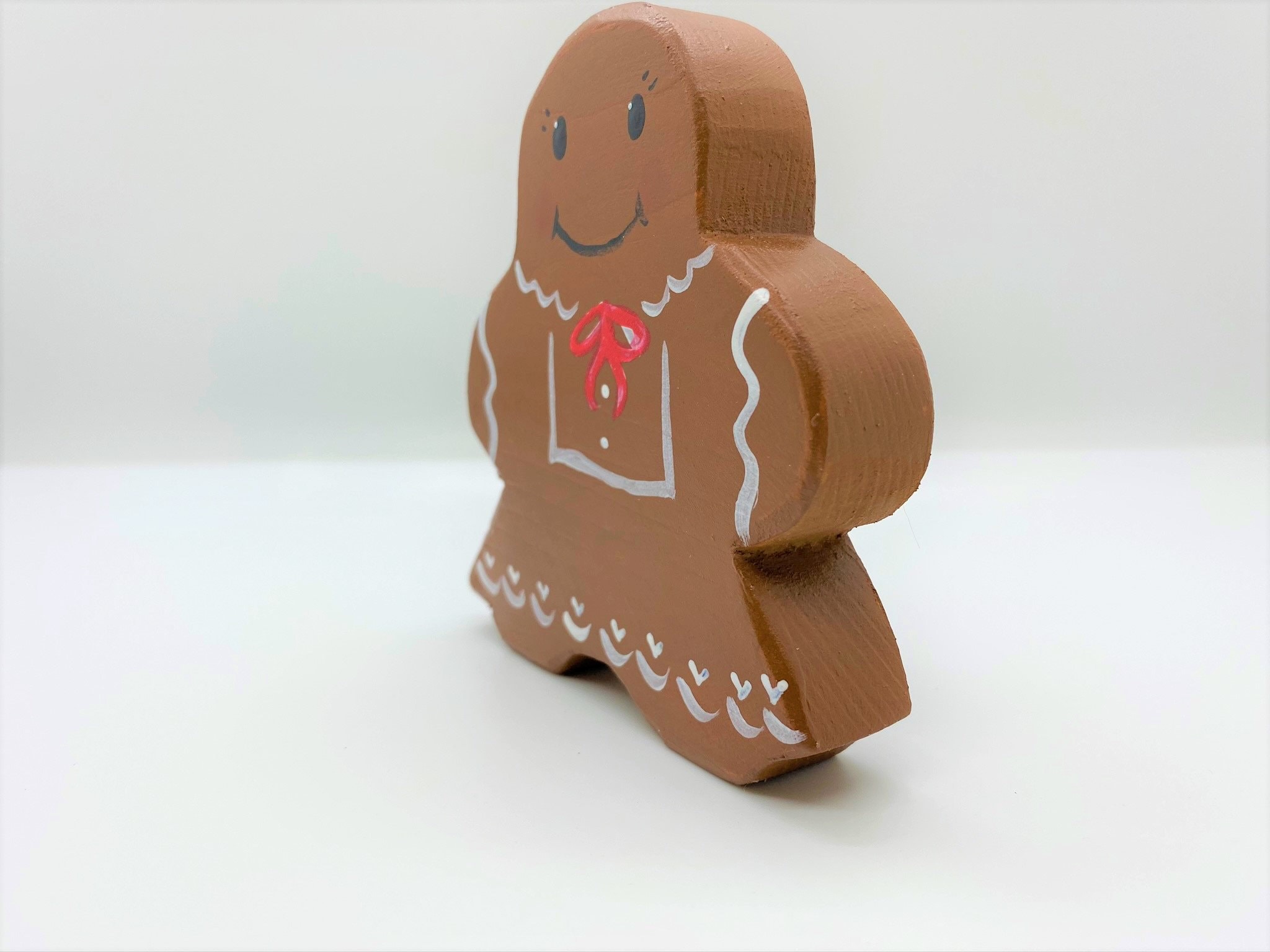 Medium Wooden Standing Gingerbread Figurines Christmas Decor | Etsy