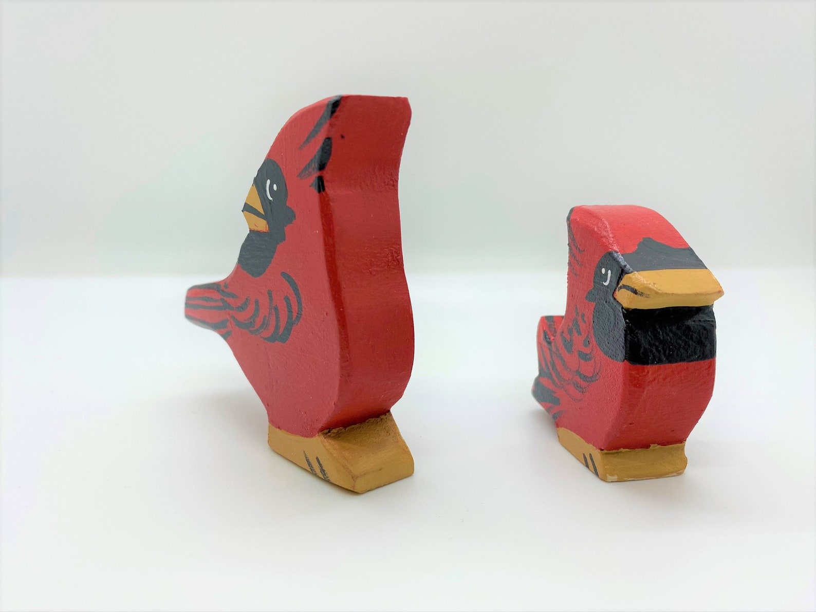 Set of Standing Wooden Cardinals Holiday Decor Cardinal - Etsy