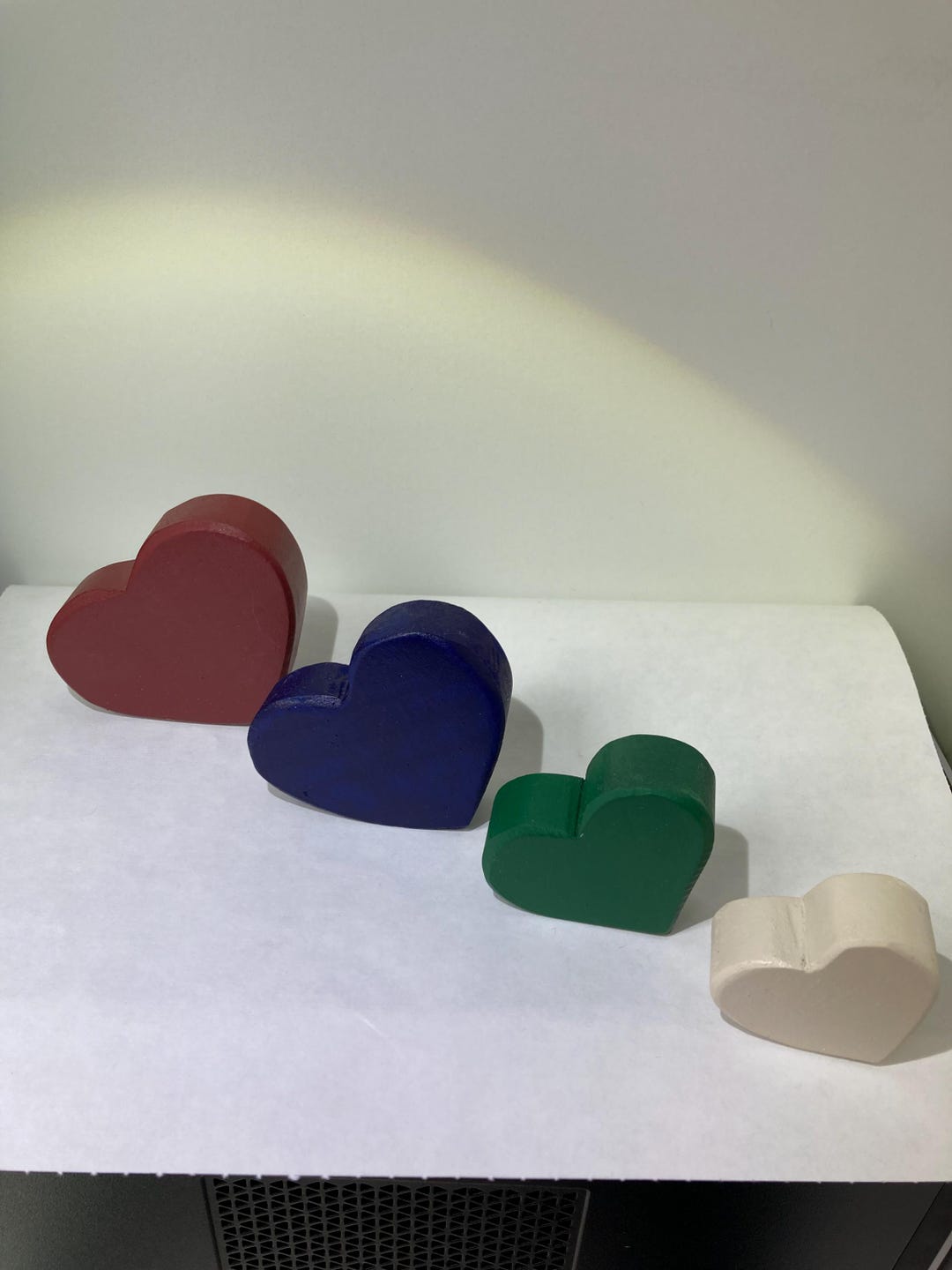 Hearts - Stack of 4 Sizes and Colors - Valentine Folk Art - Etsy