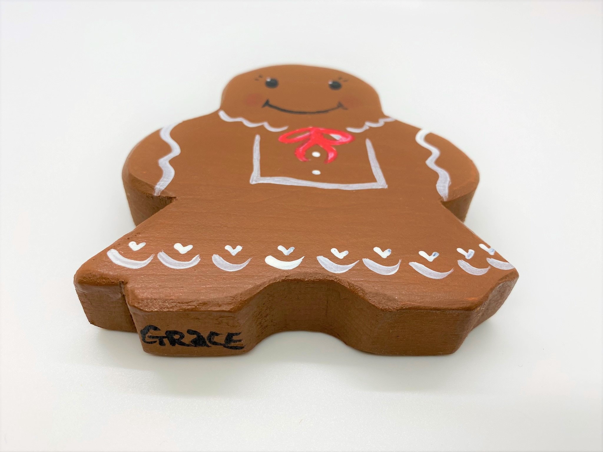 Medium Wooden Standing Gingerbread Figurines Christmas Decor | Etsy