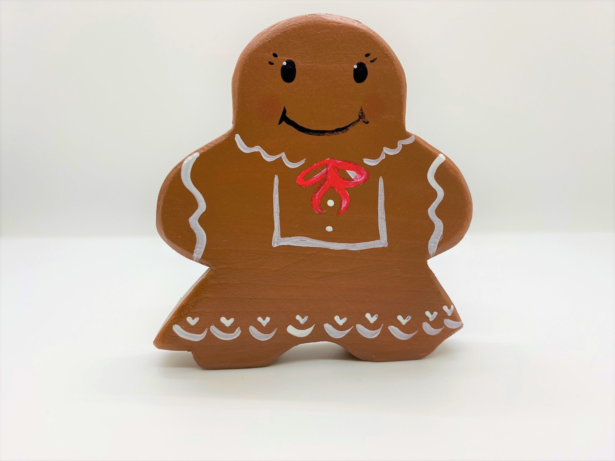 Medium Wooden Standing Gingerbread Figurines Christmas Decor | Etsy