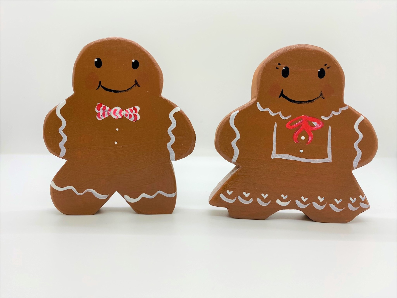 Medium Wooden Standing Gingerbread Figurines Christmas Decor - Etsy India