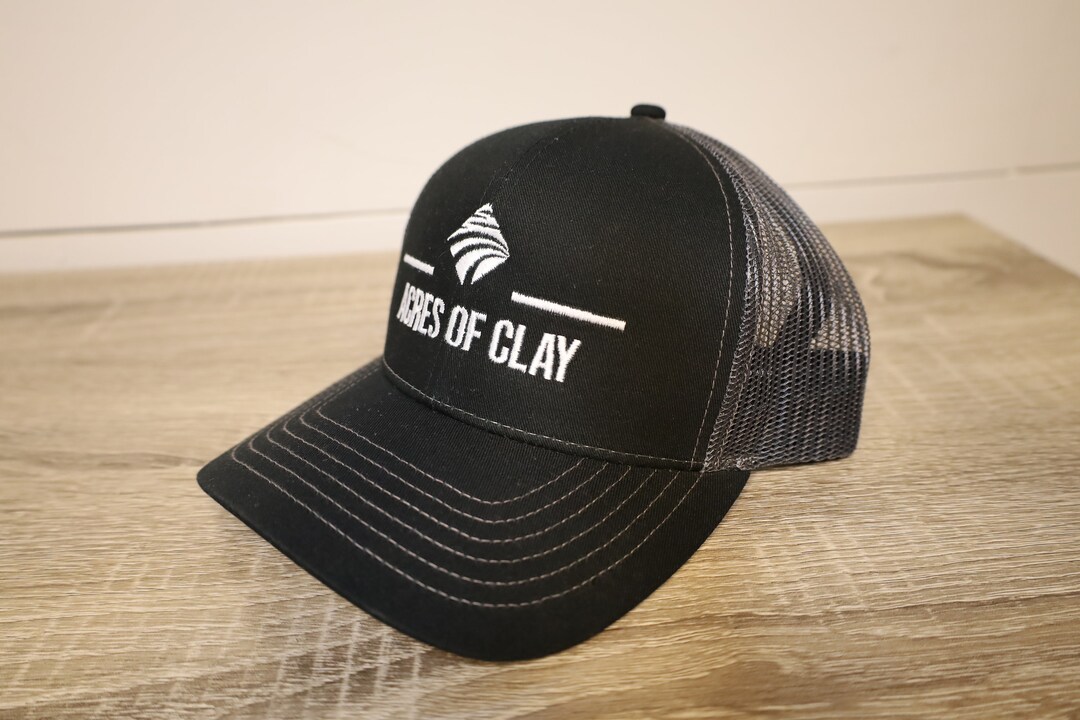 Acres of Clay Hat Black With Charcoal Mesh - Etsy