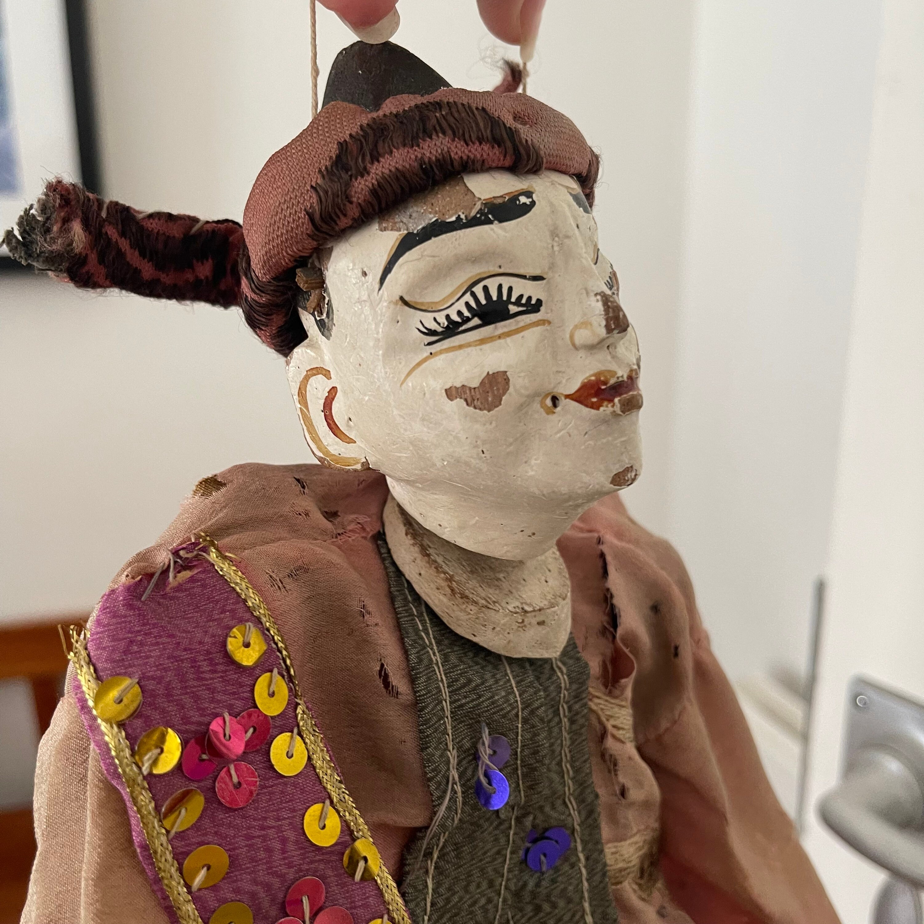 Very Old Charming Wooden Puppet Hand Painted Taiwanese Doll Puppet - Etsy