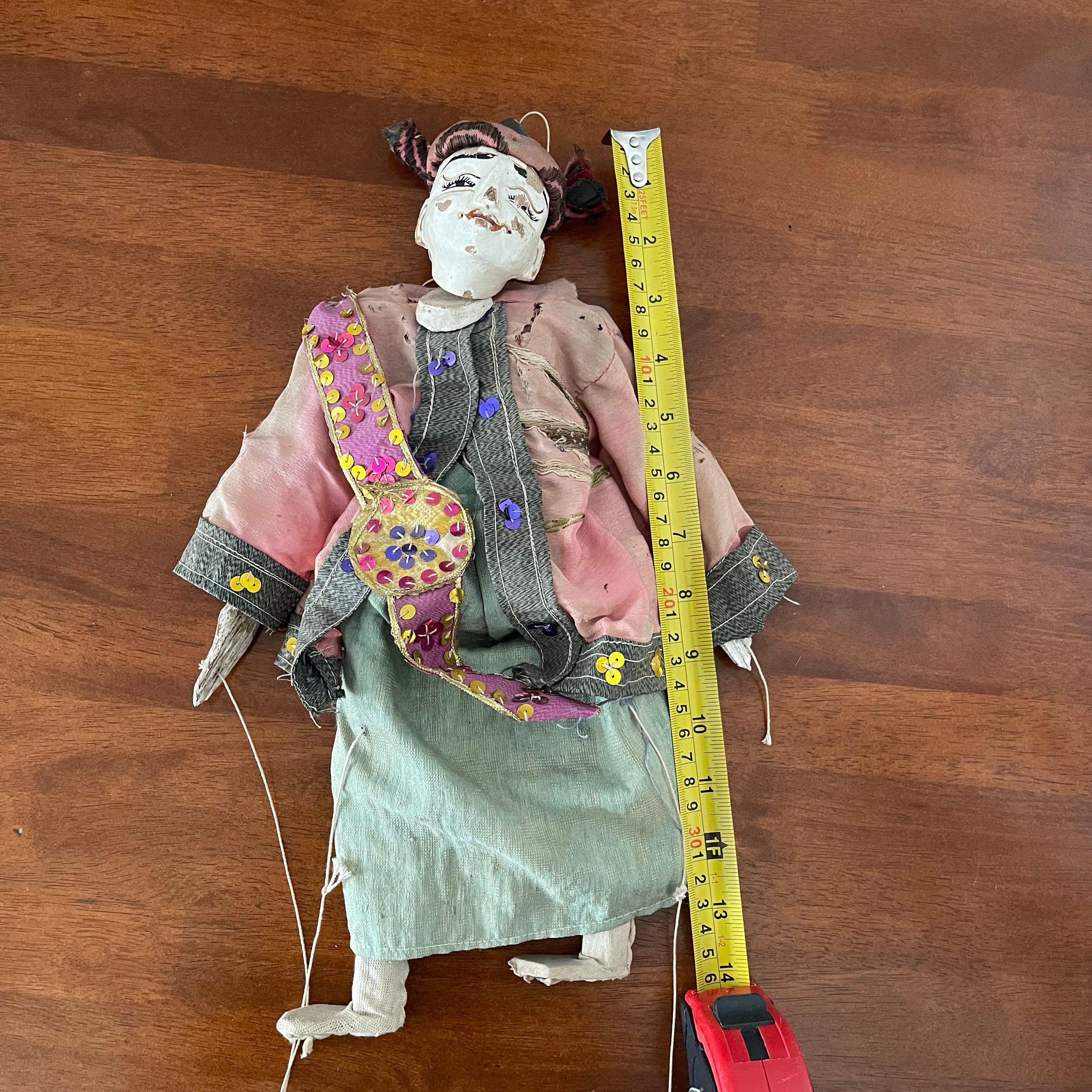 Very Old Charming Wooden Puppet Hand Painted Taiwanese Doll Puppet - Etsy