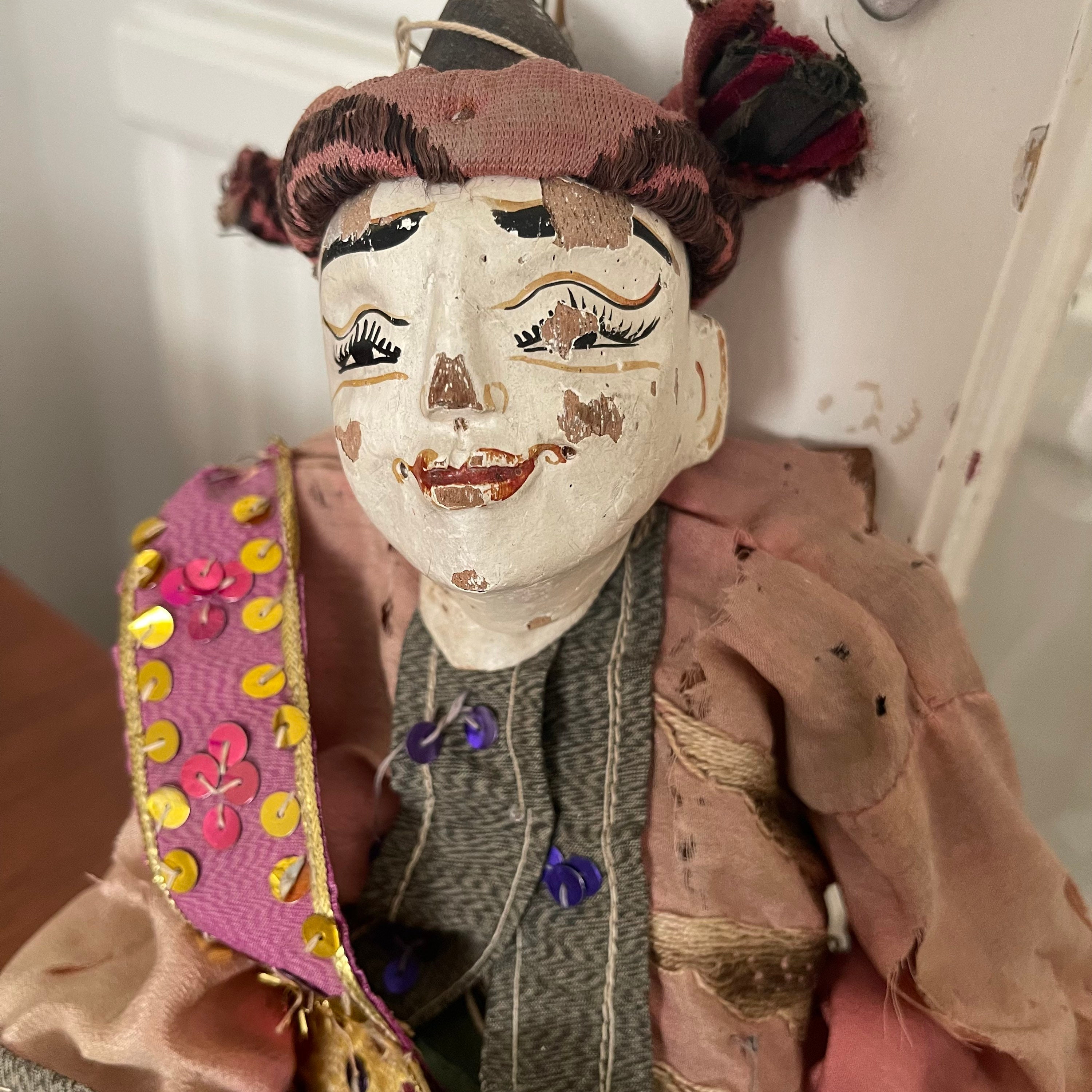 Very Old Charming Wooden Puppet Hand Painted Taiwanese Doll Puppet - Etsy