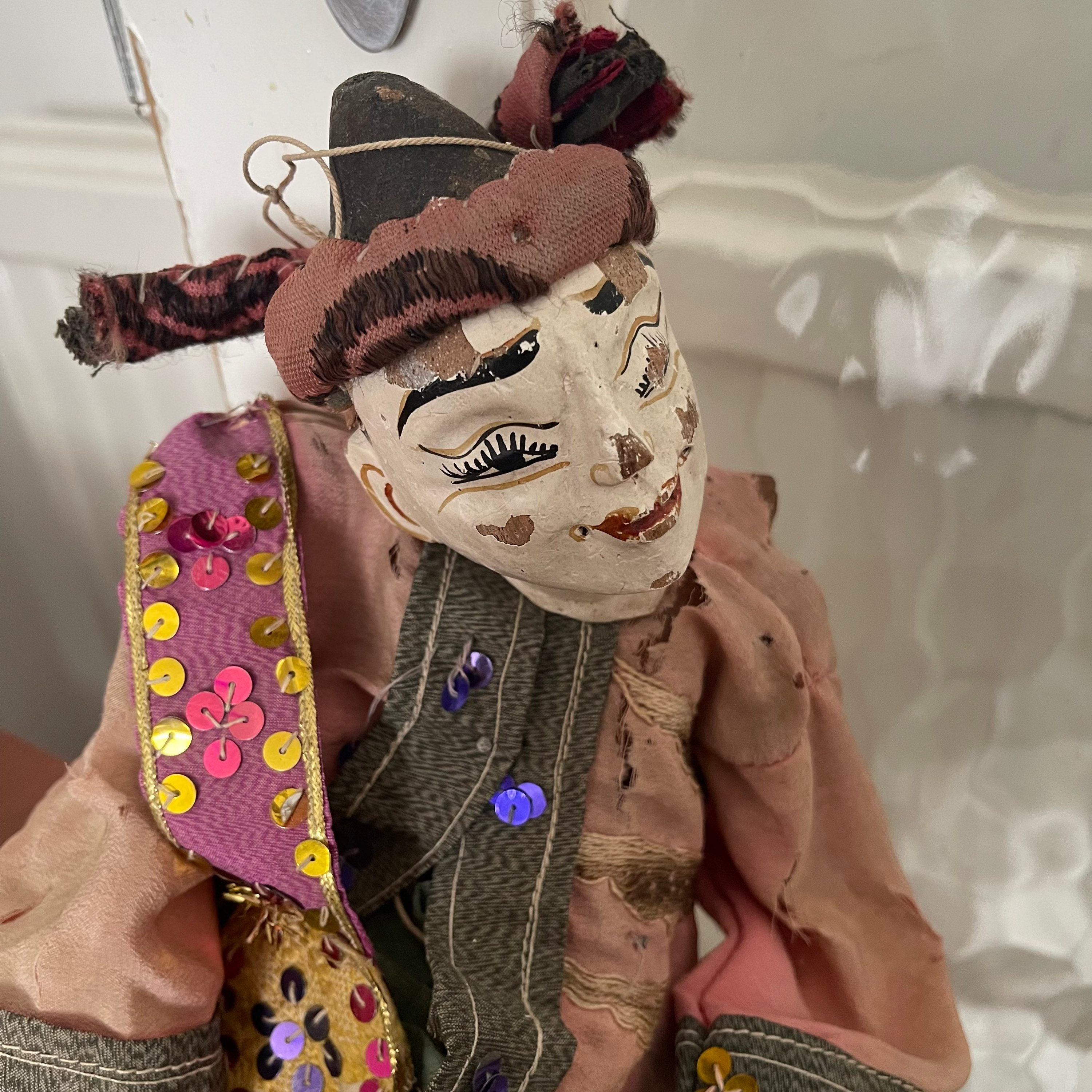 Very Old Charming Wooden Puppet Hand Painted Taiwanese Doll Puppet - Etsy