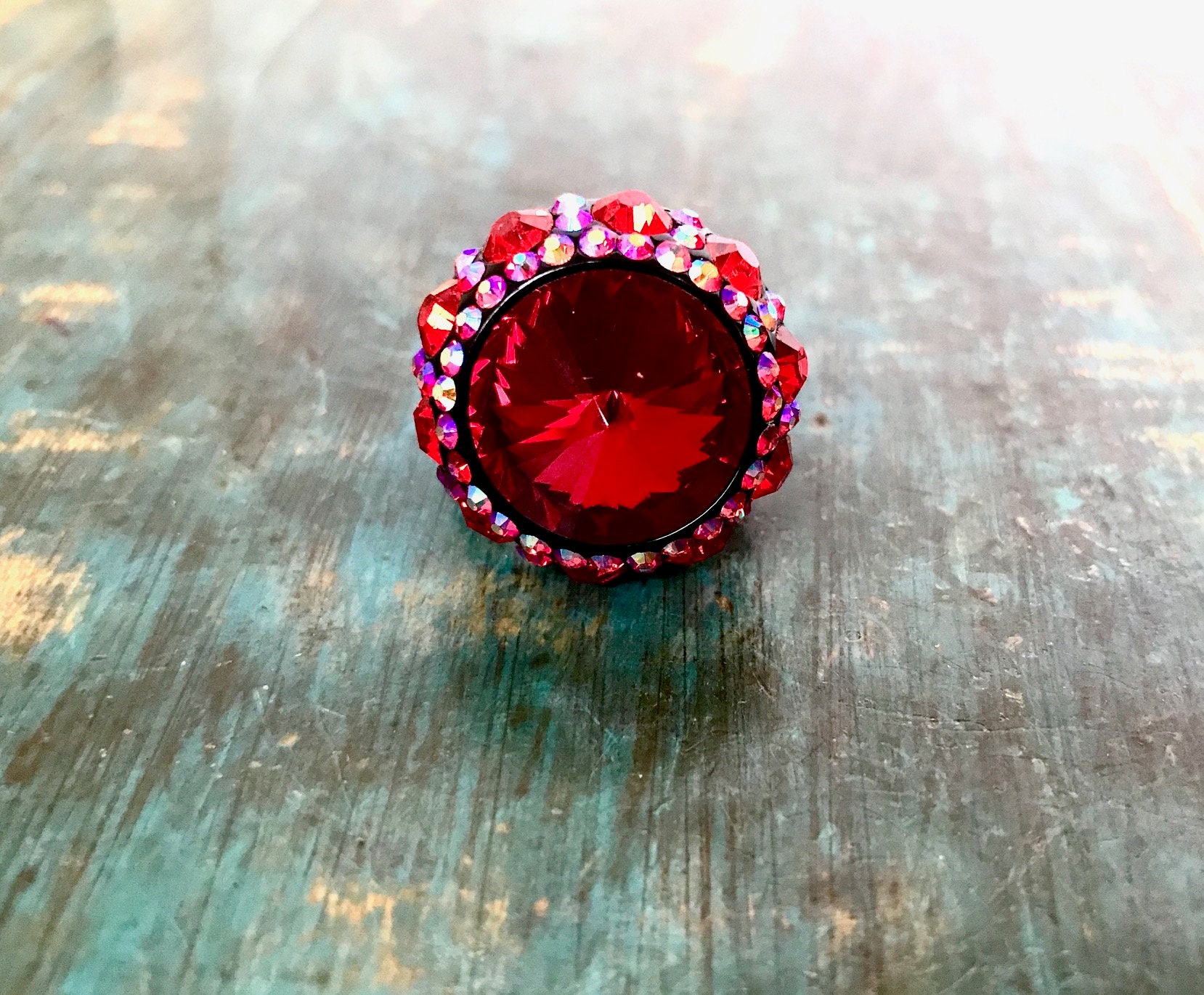 Crystal Stretch Rings - Etsy