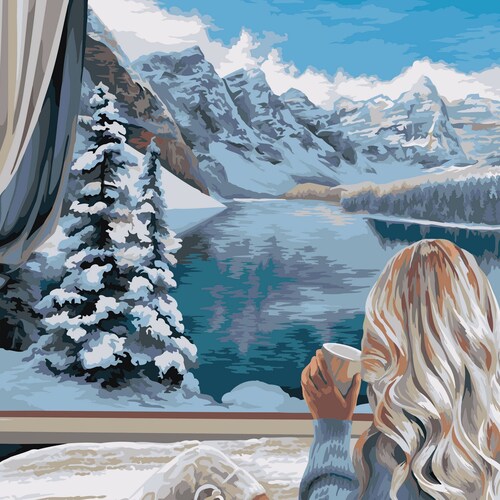 Northern Lights USA Shipping DIY Paint by Number Kit | Etsy