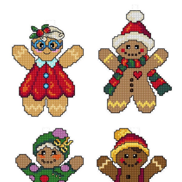 Gingerbread Cross Stitch Kit - Etsy