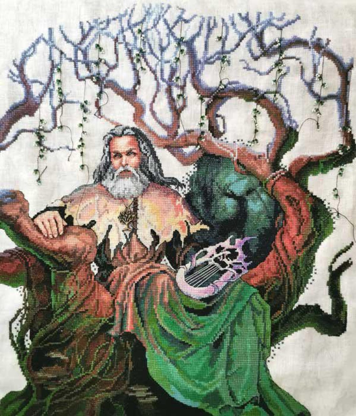 Counted Cross Stitch Kit - Merlin. DIY Embroidery Project 12.99 X 14.96 ...