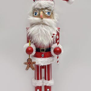 Set of 2 Christmas Nutcrackers - Santa and Elf Wooden Decorations for ...