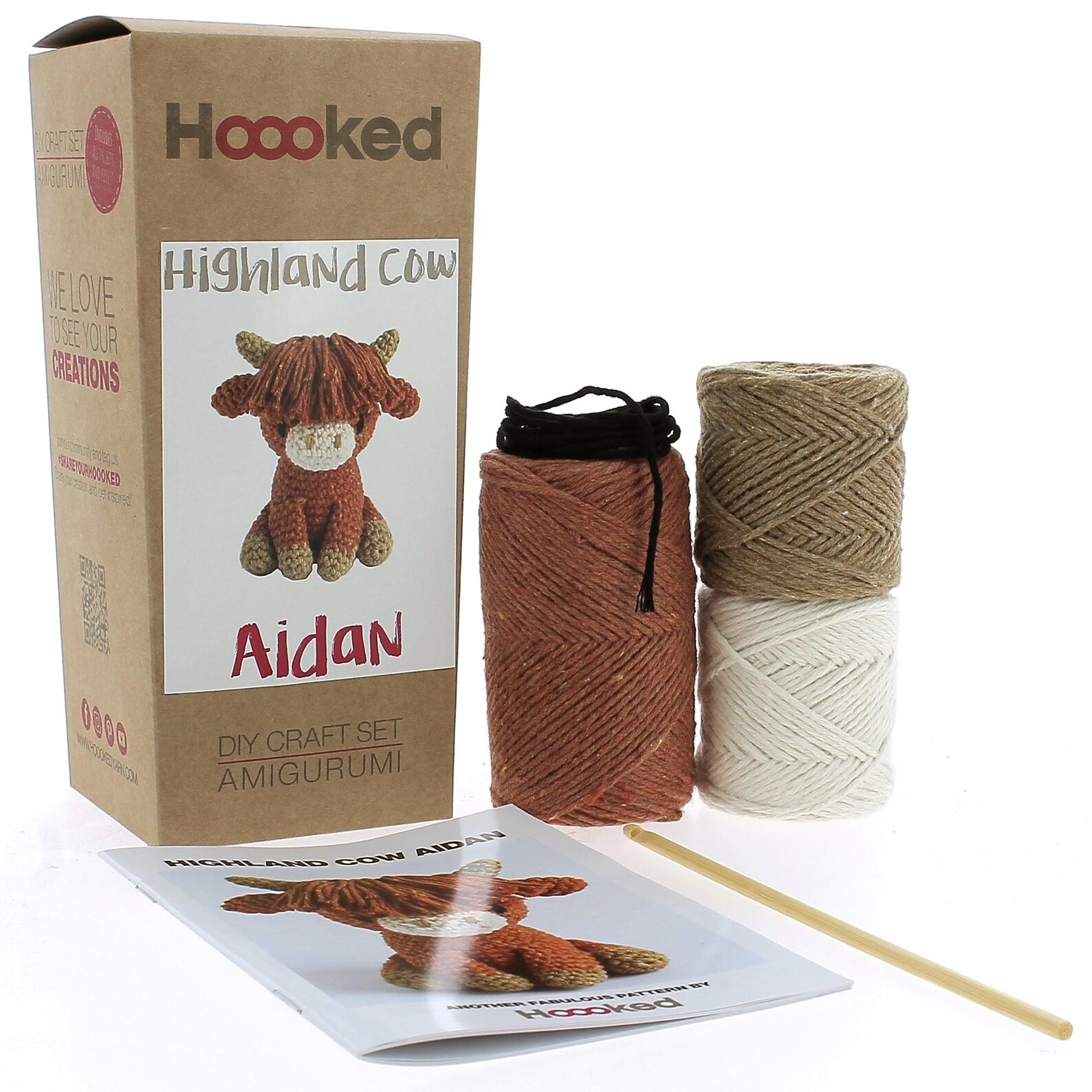 DIY Crochet Kits Highland Cow Aidan, Ghost Boo and Pinguin Frosty ...