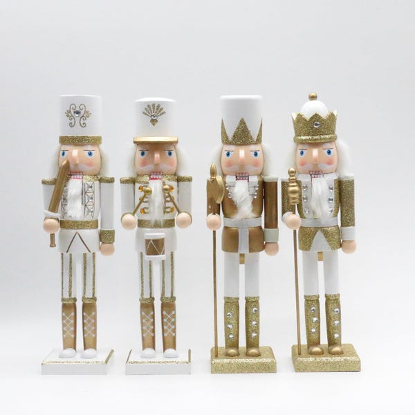 White Nutcracker Figurine - Etsy