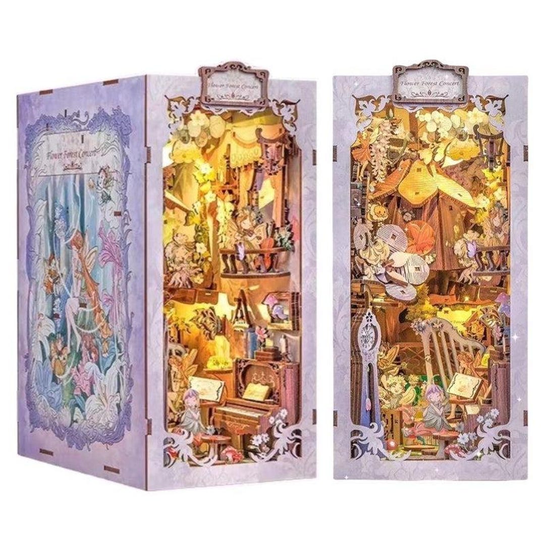 Book Nook Miniature Roombox Kit - Flower Forest Concert. DIY Booknook ...
