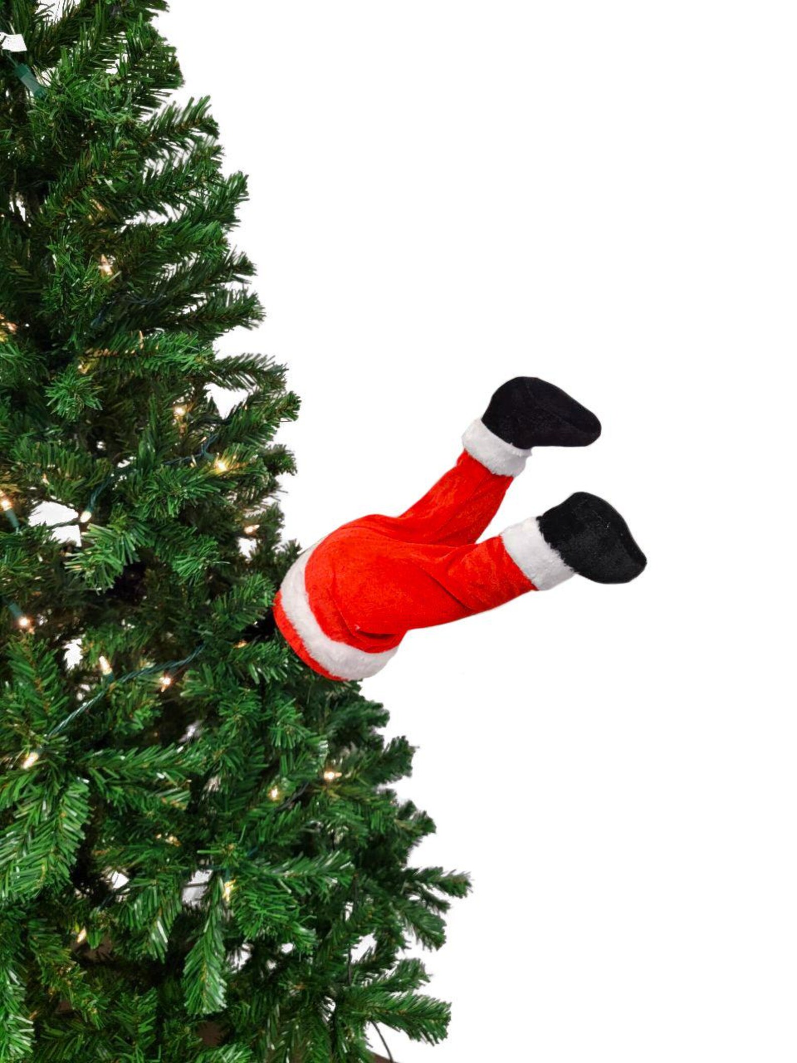 Animated Santa Leg Kickers for Christmas Tree Decor. Festive and Funny ...