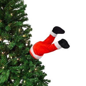 Animated Santa Leg Kickers for Christmas Tree Decor. Festive and Funny ...