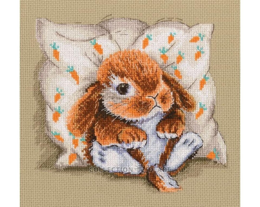 Little Bunny With Warm Hands Cross-stitch Kit. Rabbit Animal. Easy ...