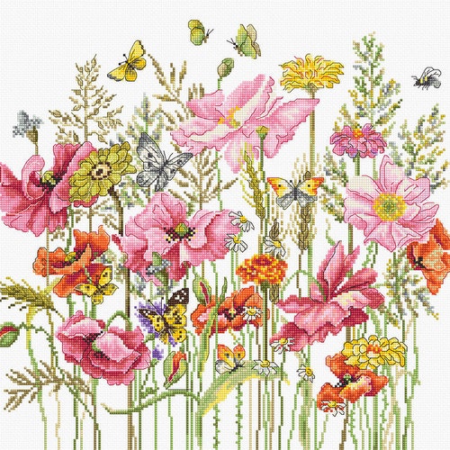 Flower Bouquet Cross Stitch Pattern Garden Flowers Cross | Etsy